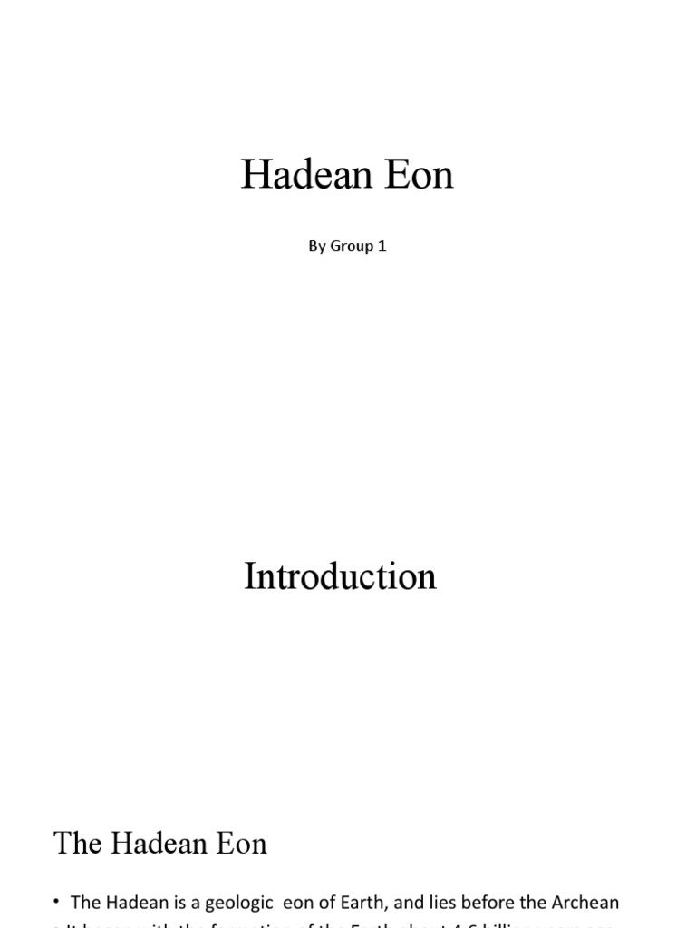 Hadean Eon | PDF | History
