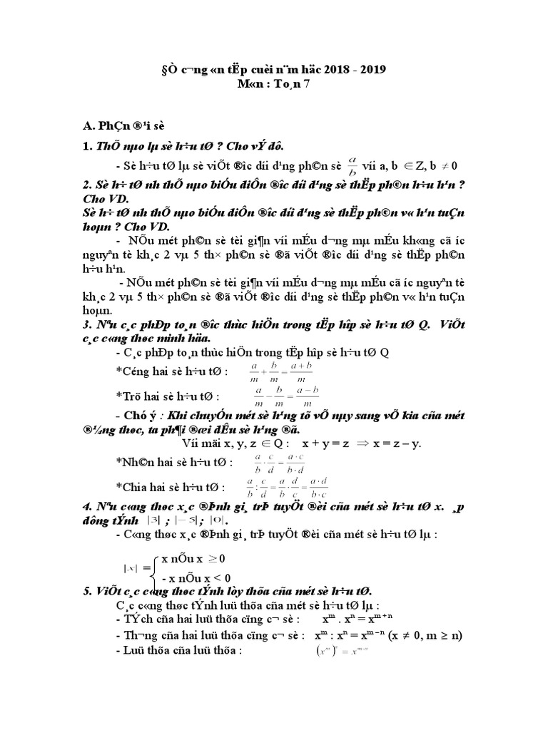 Tong Hop Kien Thuc Toan Lop 7 Ban FULL | PDF