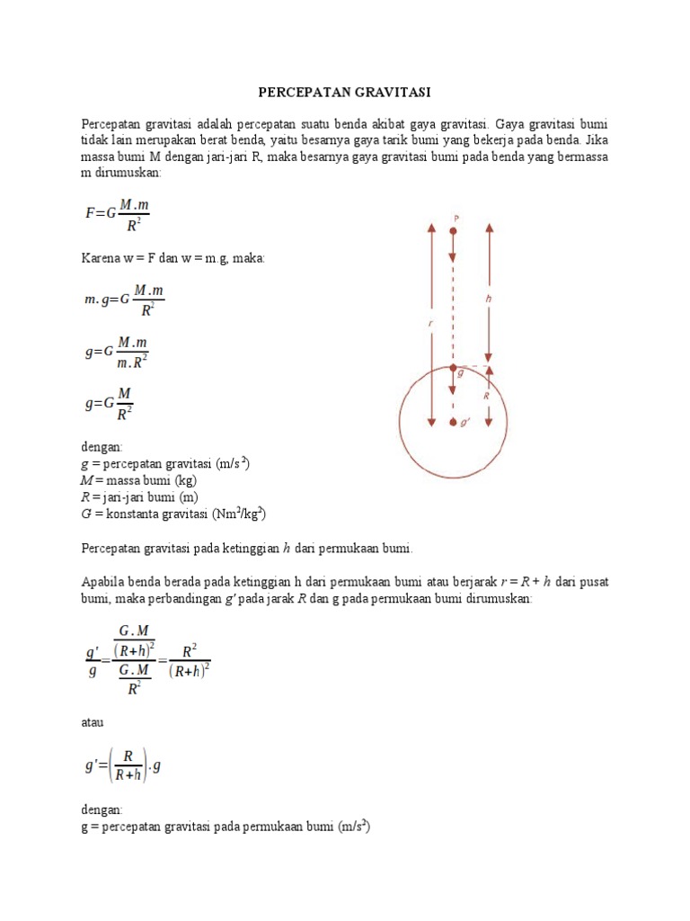 Percepatan Gravitasi | PDF