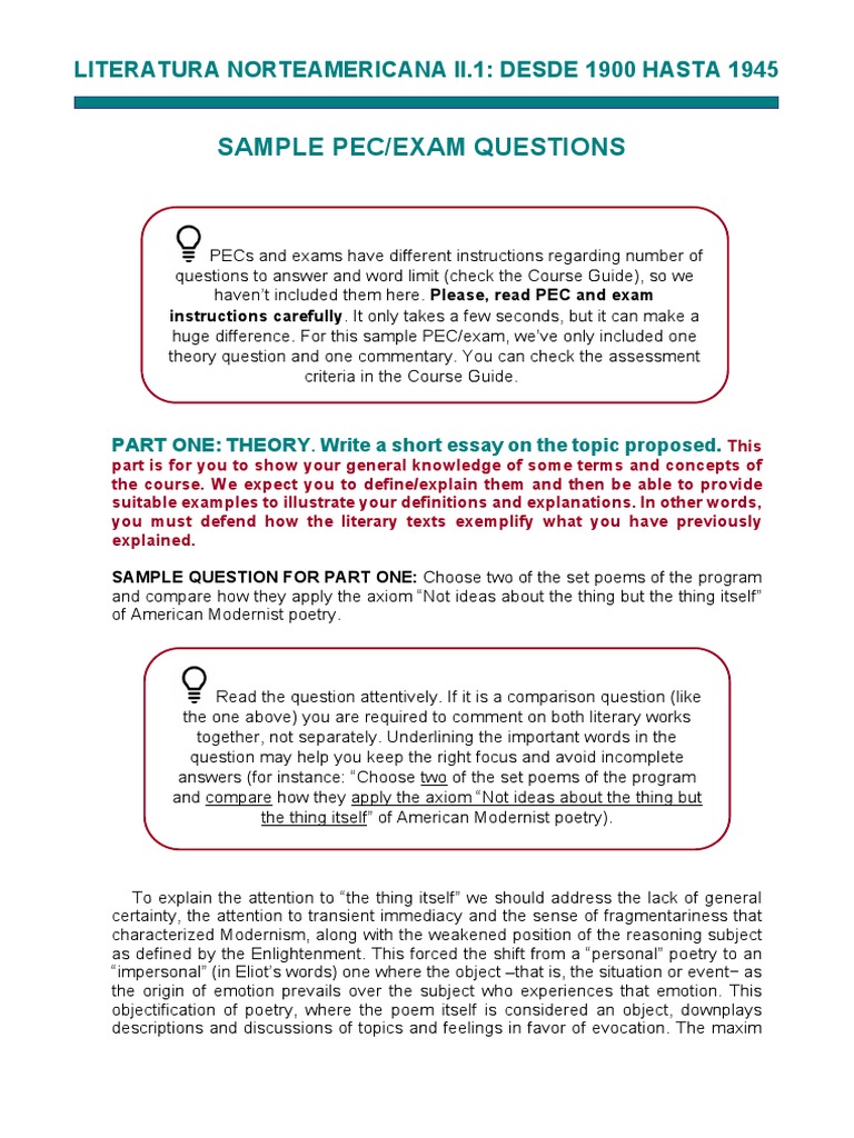Sample PEC and Exam Questions 22 23 | PDF