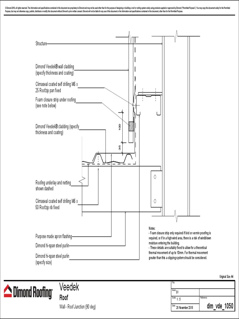 Roof Cladding Parapet Detail | PDF | Materials | Architectural Design