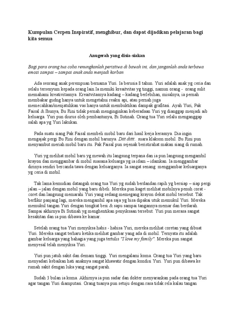 Kumpulan Cerpen Inspiratif | PDF