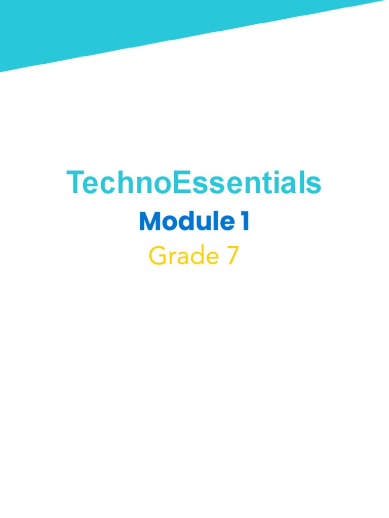 TechnoEssentials Module 1 Let S Get Started TechnoKids PH | PDF ...
