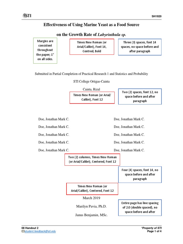 08 Handout 2 | PDF | Abstract (Summary) | Paragraph