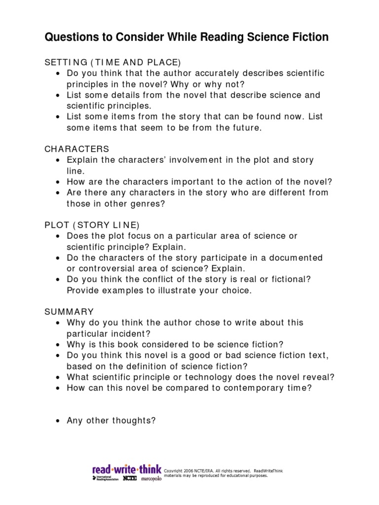 Analyzing Science Fiction Elements | PDF