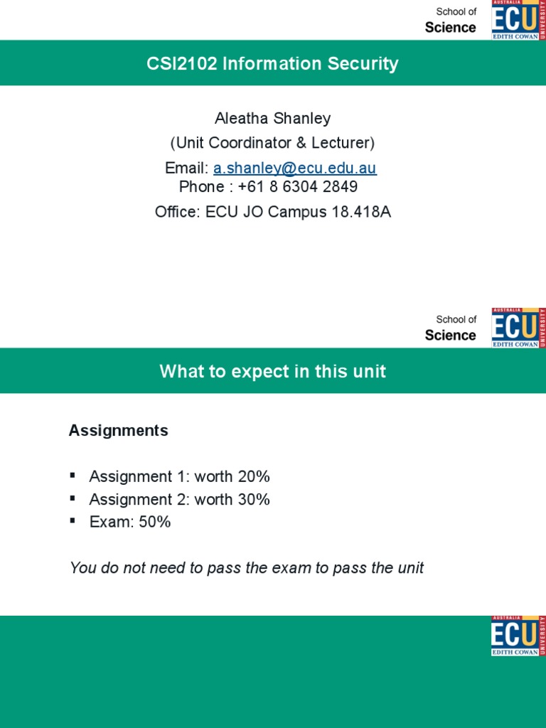 Lecture 01 - Information Security-201. | Download Free PDF ...
