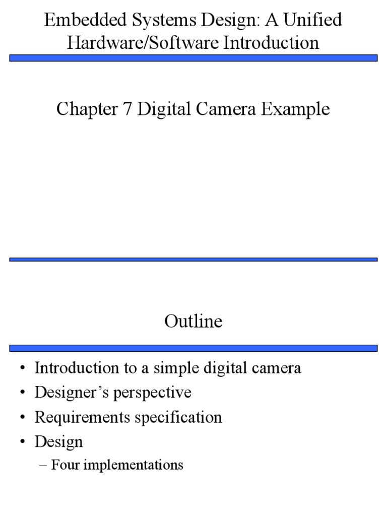 Lecture 6 - Digital Camera Example | PDF | Microcontroller | Data ...