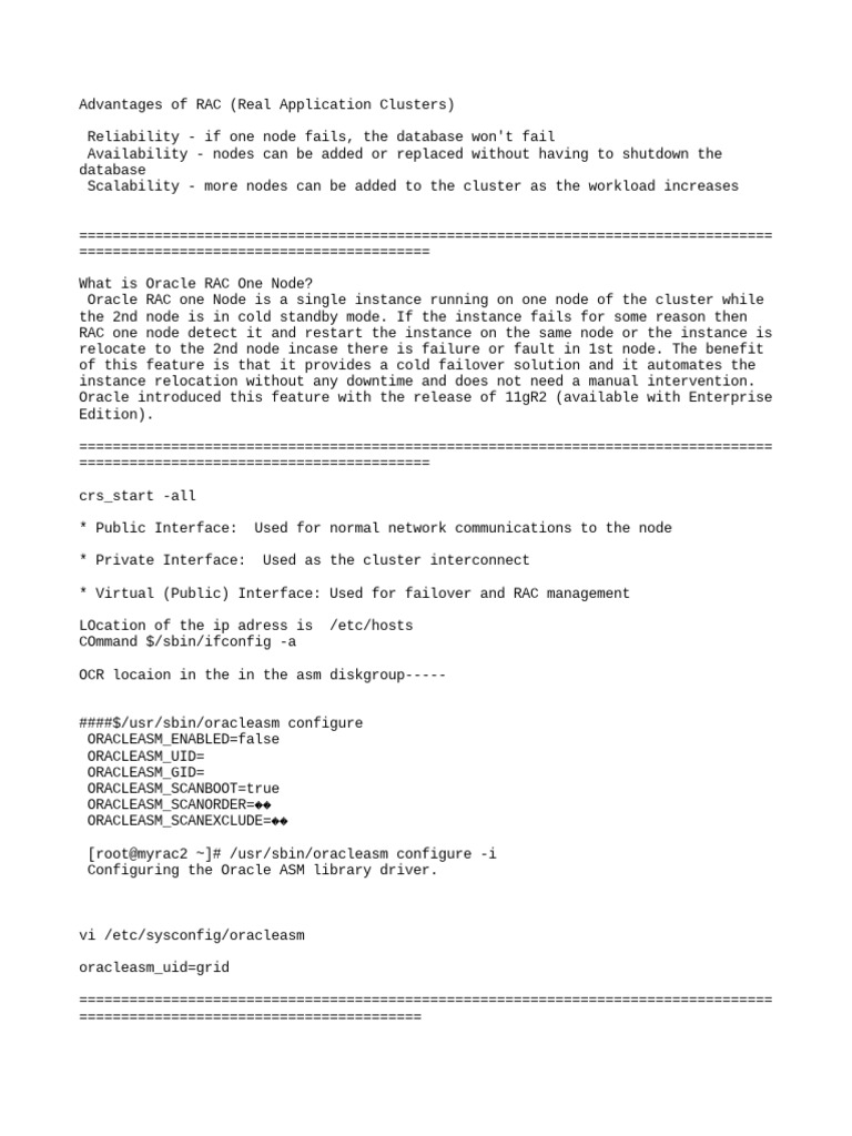 RAC DOC - New | Download Free PDF | Cache (Computing) | Load Balancing (Computing)