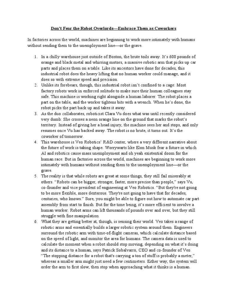 Robot Overlords - Text | PDF