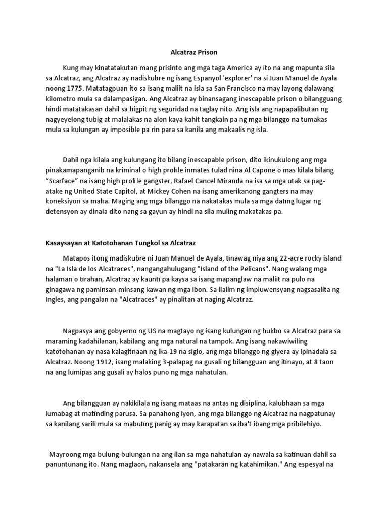 Alcatraz Prison | PDF