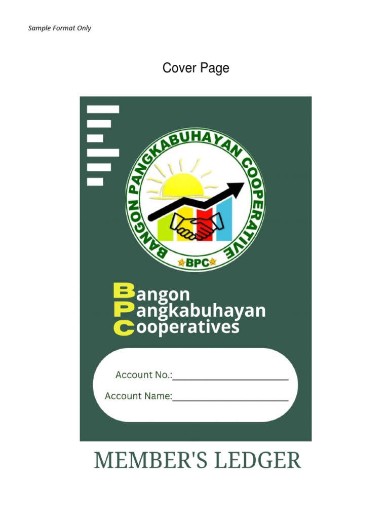 Membership and Loan Ledger Template | PDF