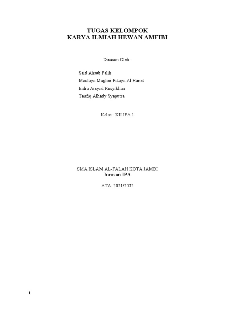 Tugas Karya Ilmiah | PDF