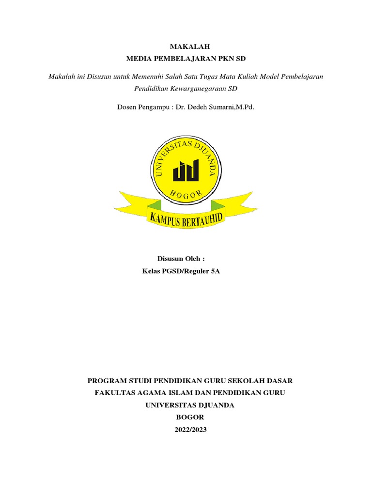 Makalah Media Pembelajaran PKN - 1 | PDF