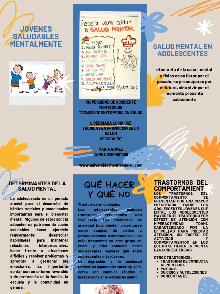 Salud Mental En Adolescentes Pdf