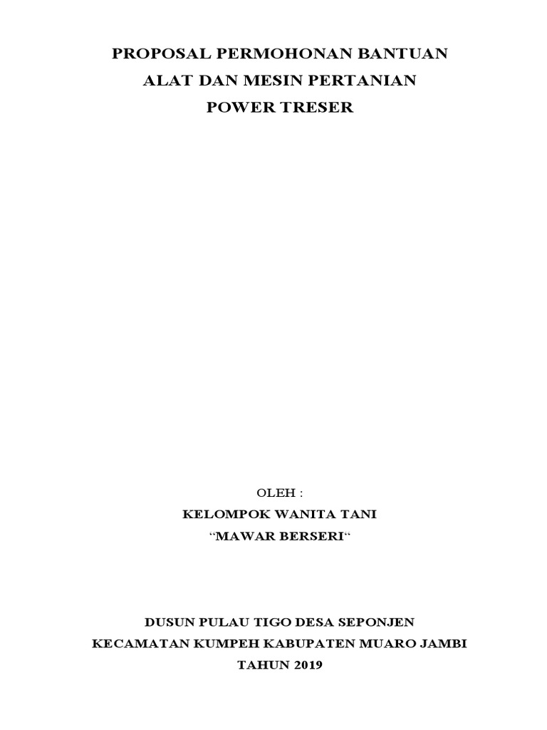 Contoh Proposal Kelompok Tani | PDF