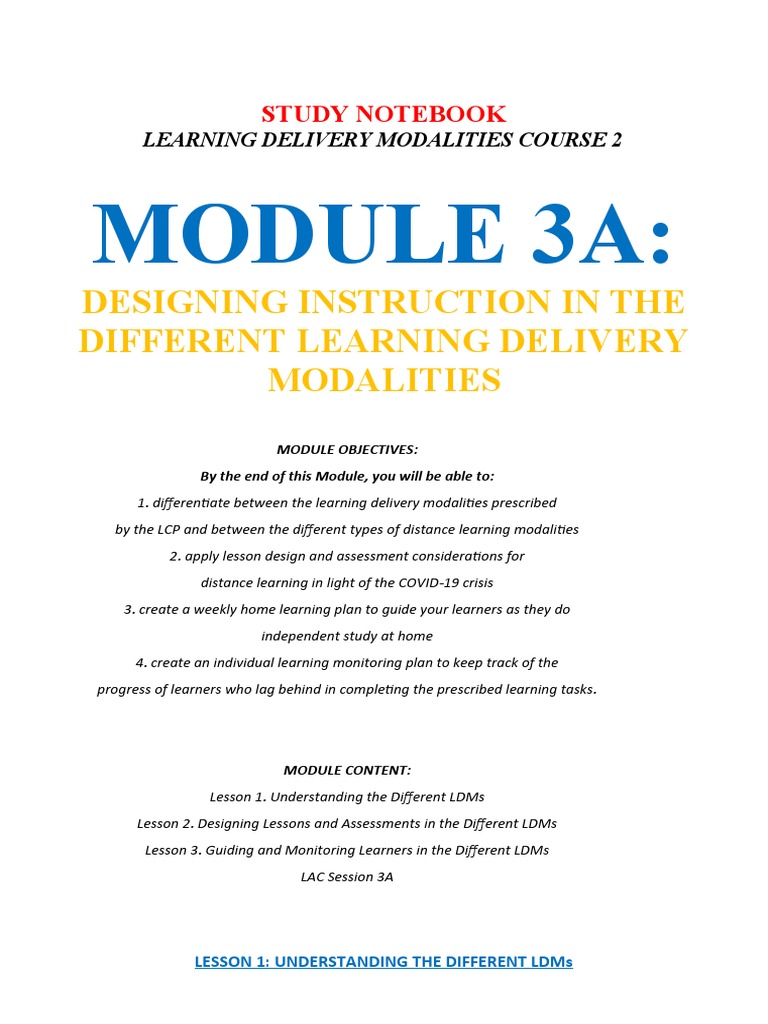LDM2 3GROUP2Module 3A WallenBanasta | PDF | Educational Assessment ...