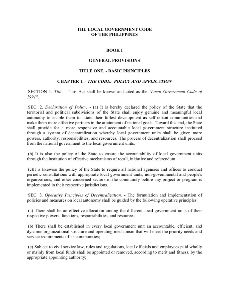 The Local Government Code | PDF | Eminent Domain | Local Government