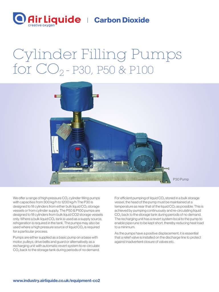 Cylinder Filling Pumps For Co2 Leaflet Al1442 | PDF | Pump | Valve