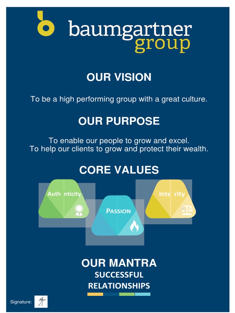 Vision and Values for Growth and Success | PDF