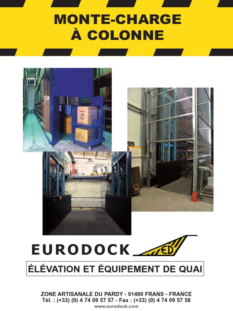 Eurodock Monte Charge A Colonne Fiche Technique Du Monte Charge A Colonne Eurodock 560773 | PDF ...