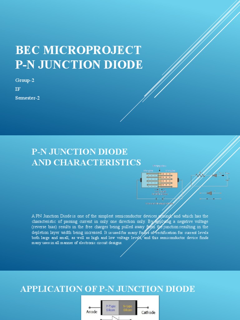 P-N Junction Diode Overview and Applications | PDF | P–N Junction | Diode