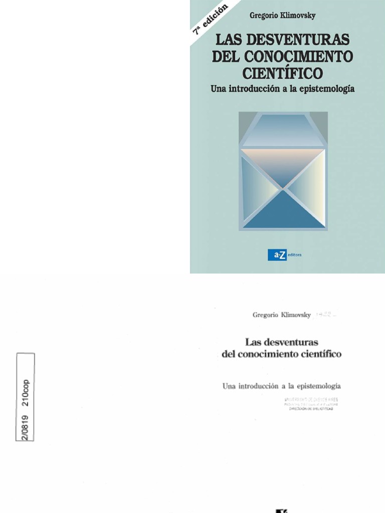 Las Desventuras Del Conocimiento Científico, 1994 - Klimovsky Gregorio | PDF