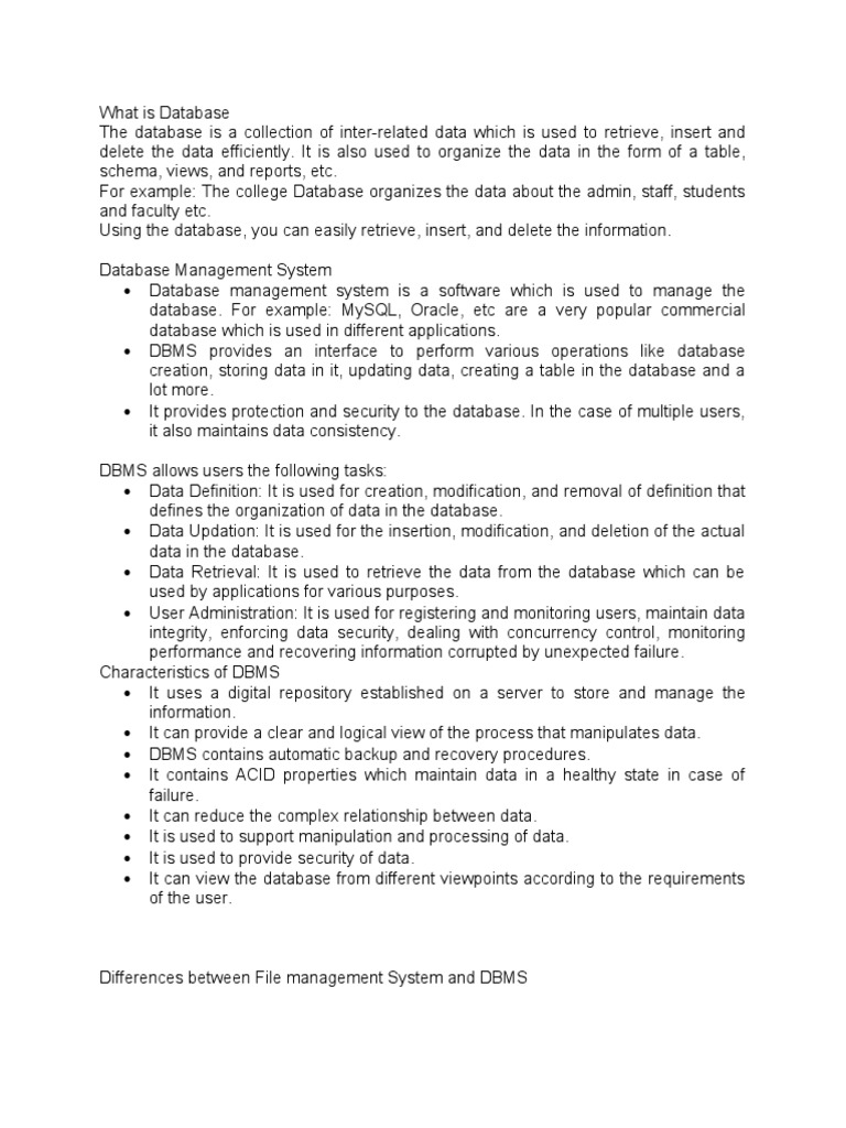What Is Database | PDF | Databases | No Sql