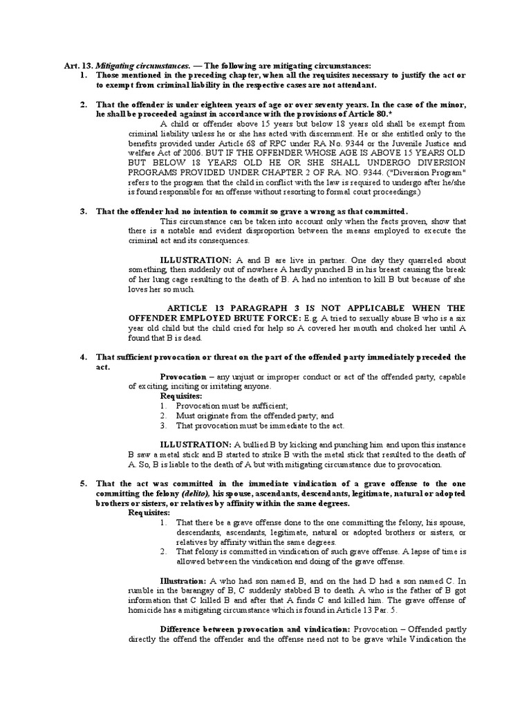 Art 13 RPC | PDF | Crime & Violence | Crimes