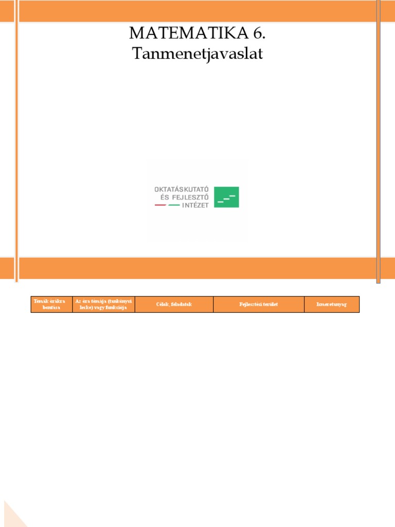Matematika 6-Tanmenet 1 | PDF