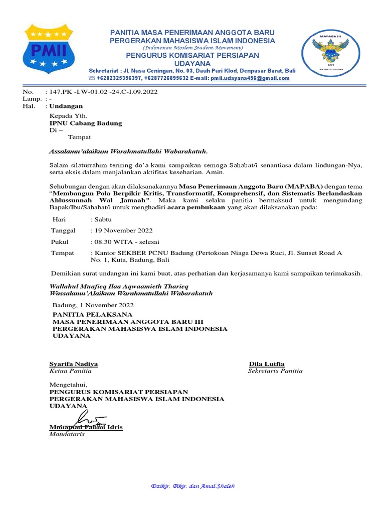 Undangan Mapaba 3 Fiks | PDF | Karier & Perkembangan