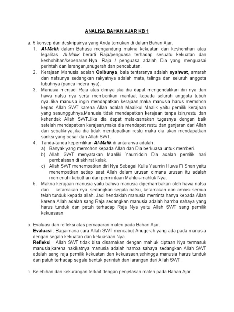 Analisa Bahan Ajar KB 1 KB 3 | PDF | Filsafat | Hukum