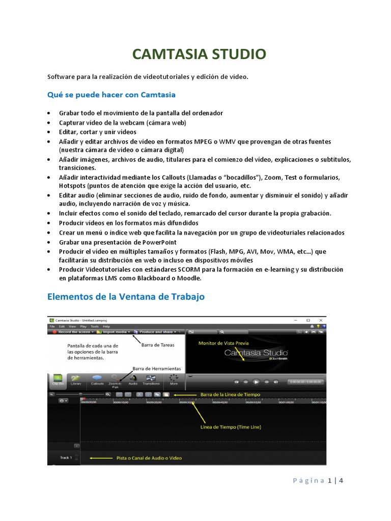 Intro Camtasia | PDF | Vídeo | Software