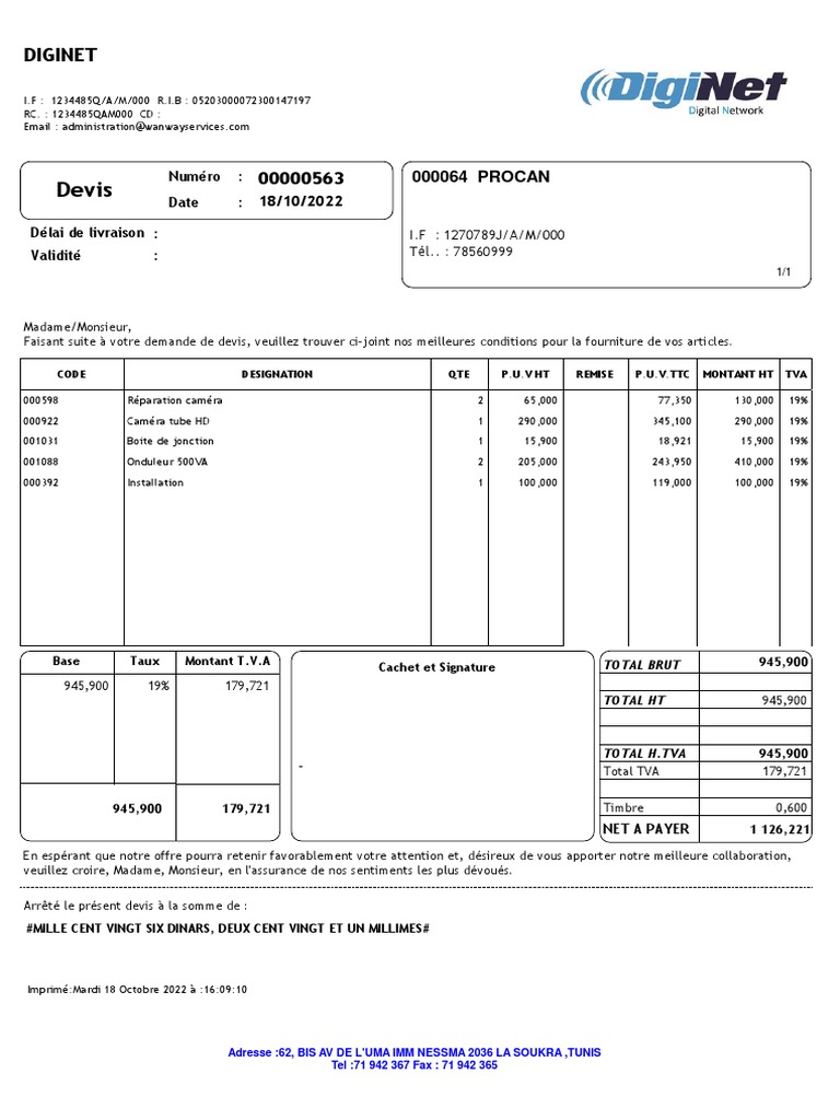 Devis Procan | Download Free PDF | Impôts | Sodles