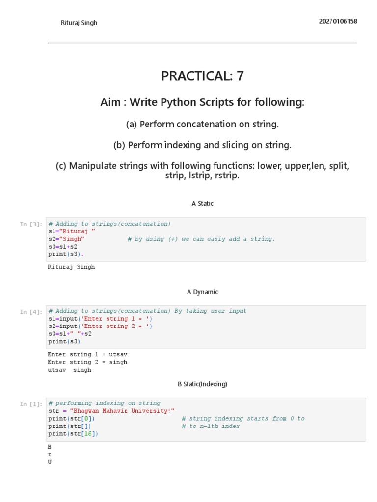 Pract 7 Pdf String Computer Science Computer Science 8979