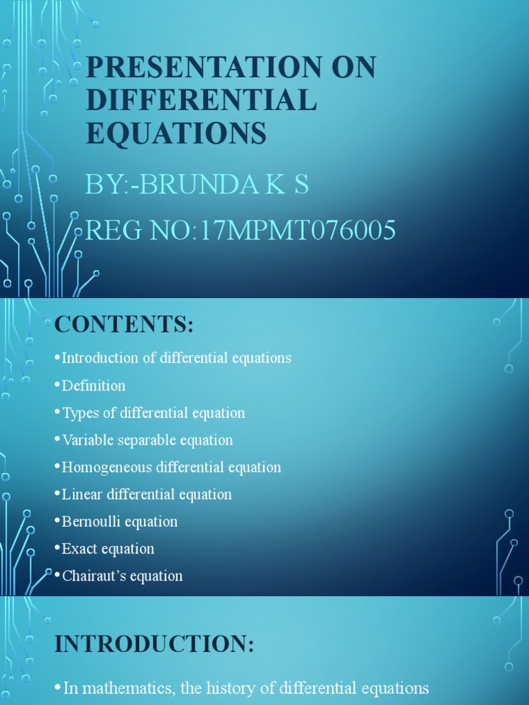 Differential Equations Demystified: An Insightful Exploration of Ordinary and Partial ...