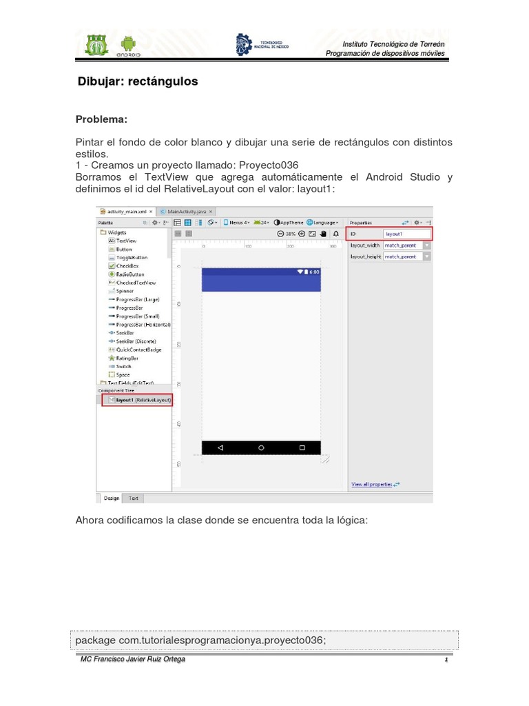 32 - Dibujar- rectángulos | PDF | Software de la aplicacion | Software móvil