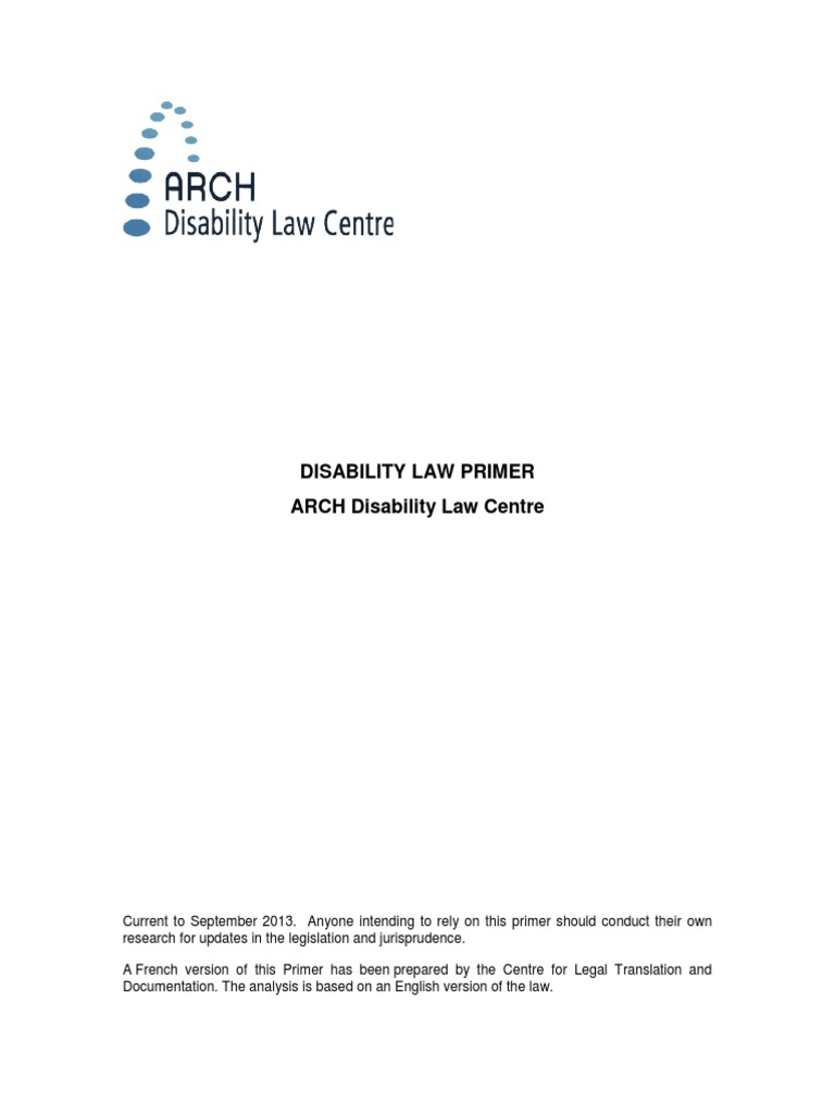 Disability Law Primer - English PDF | PDF | Disability | Accessibility