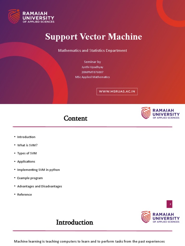 SUpport Vector Machine | PDF