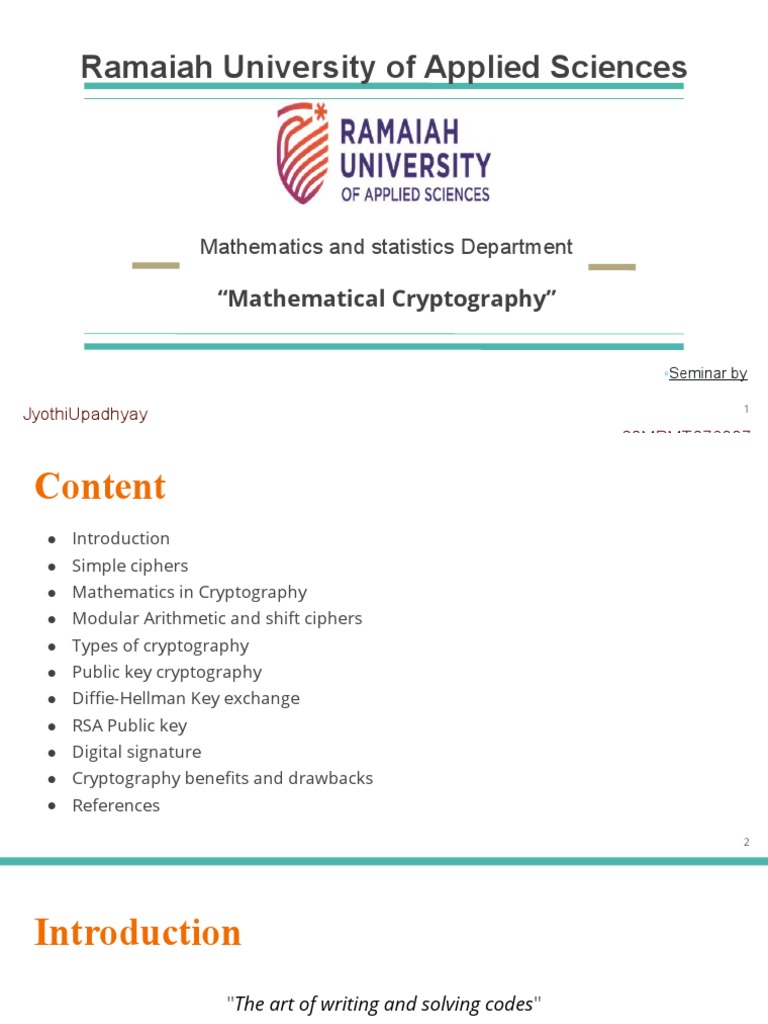 Introduction To Mathematical Cryptography | PDF Introduction To Mathematical Cryptography | PDF