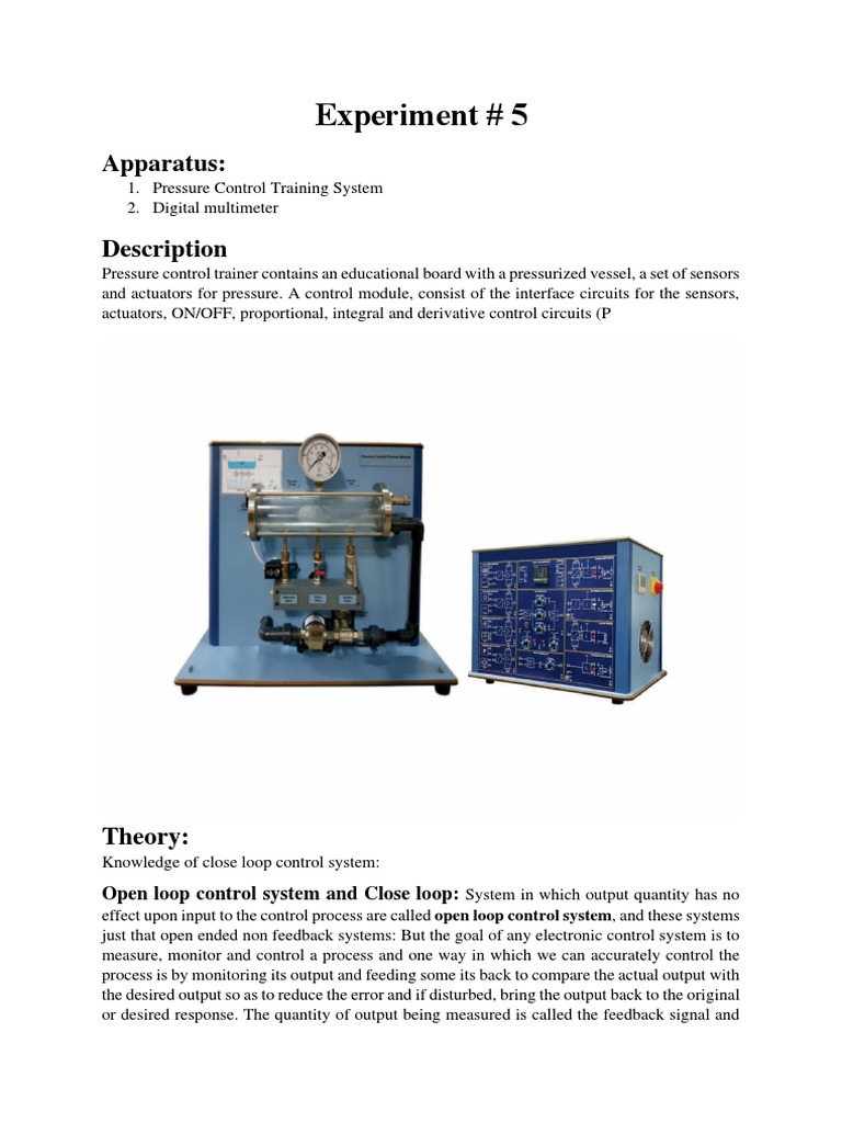 2018Ch85 - Pressure Controller FInal Lab | PDF | Control Theory ...