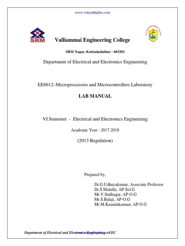 Miroprocessor and Microcontroller Laboratory | Download Free PDF ... Miroprocessor and Microcontroller Laboratory | Download Free PDF ...