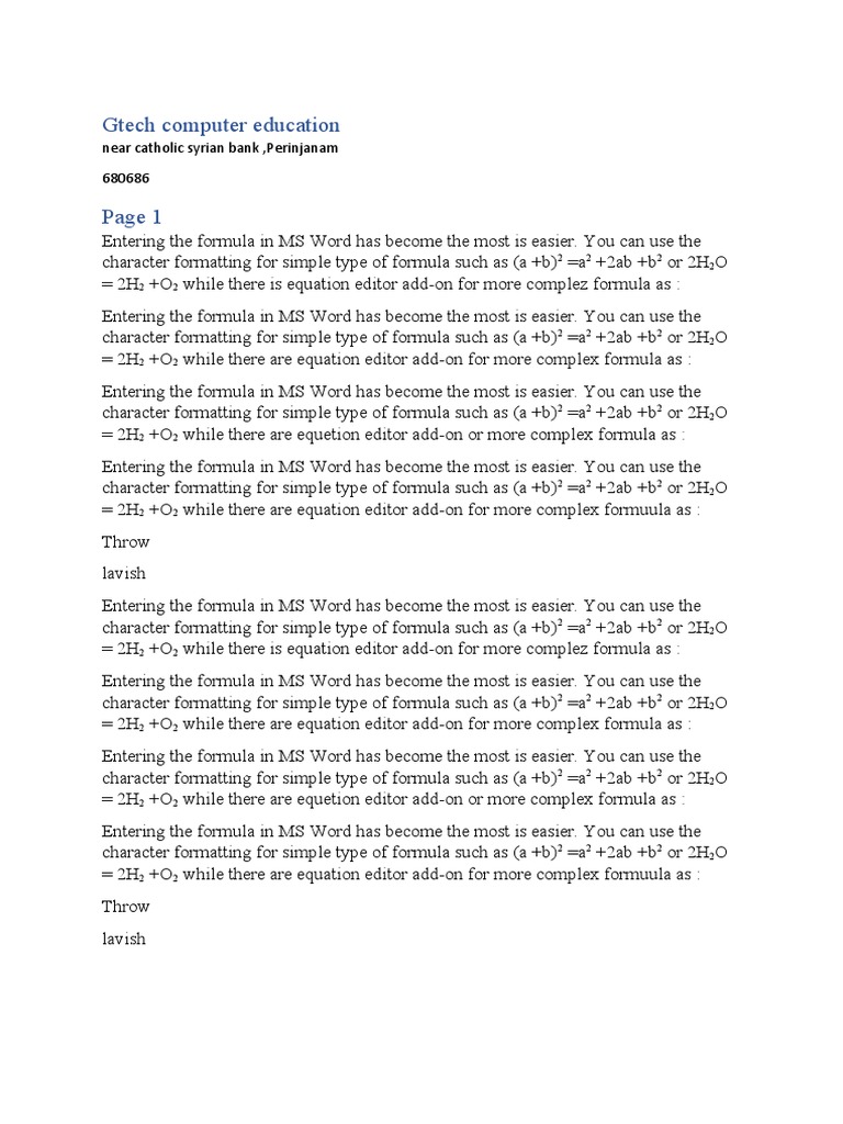 Gtech Computer Education | PDF