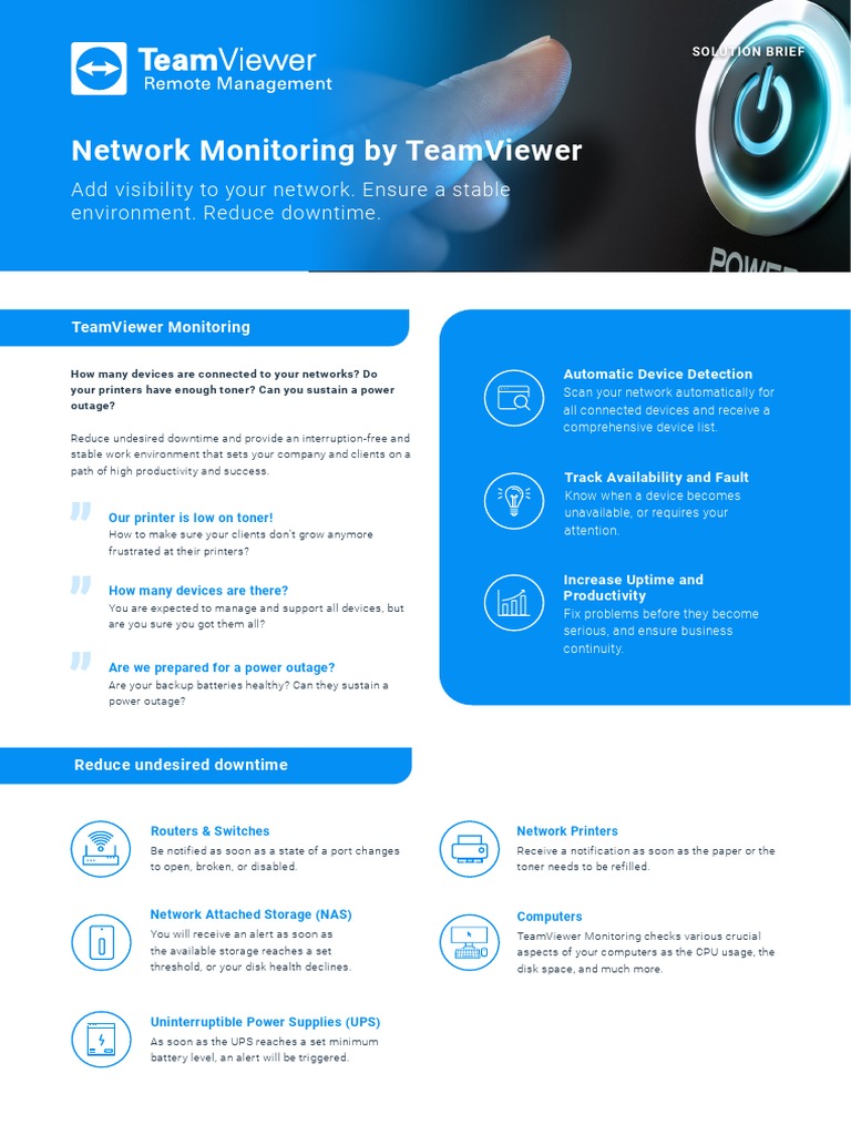 TeamViewer NetworkMonitoring Info EMEA en | PDF | Information Age ...