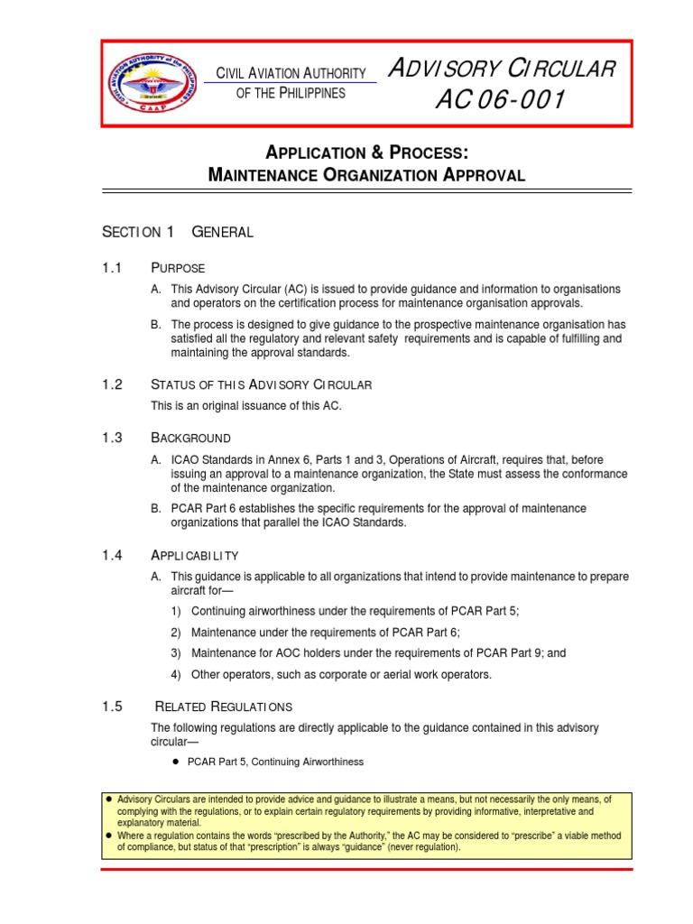 AMO Certification Guidance for Organizations | PDF | Aviation