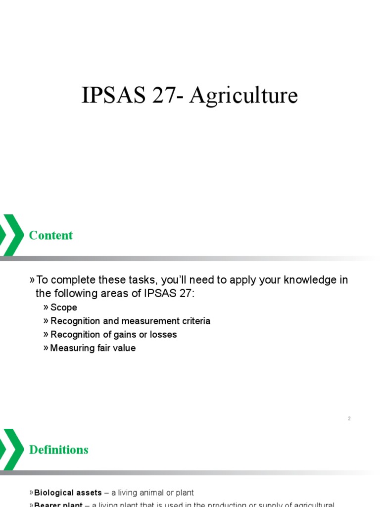 IPSAS 27 - Agriculture | PDF
