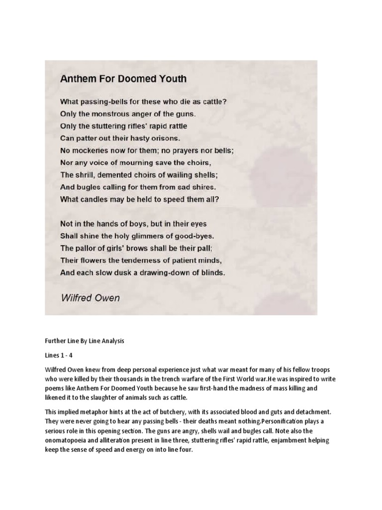 Anthem For Doomed Youth | PDF | Funeral