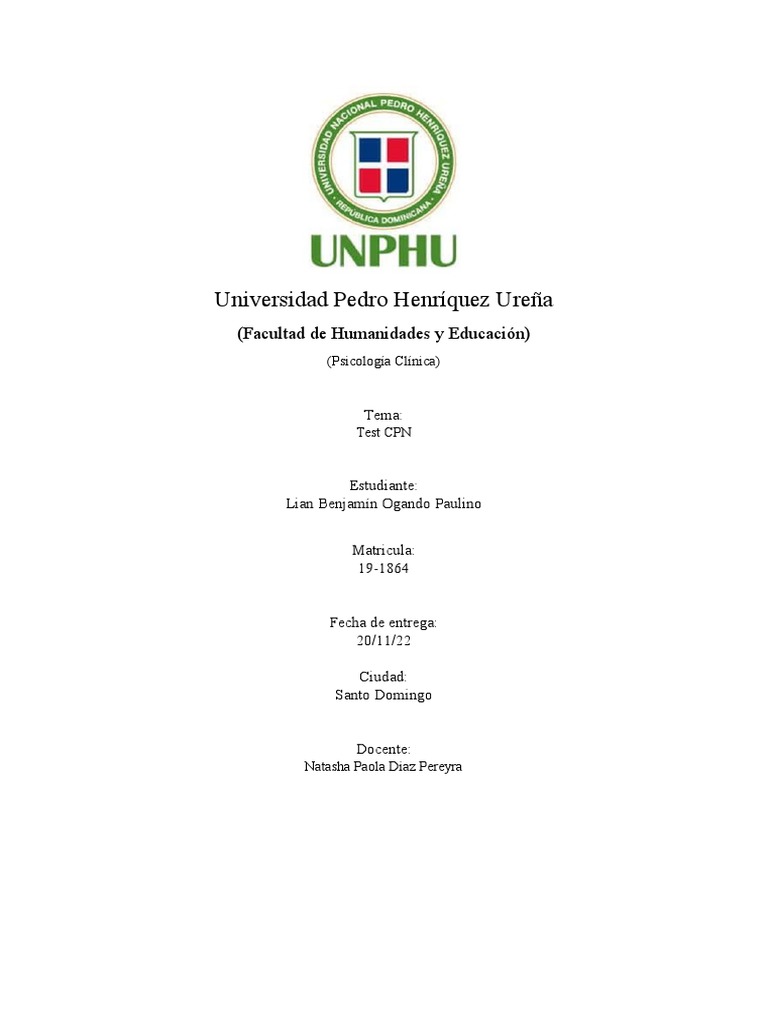 Evaluación del Test CPN en Adolescente | PDF | Inteligencia | Las emociones