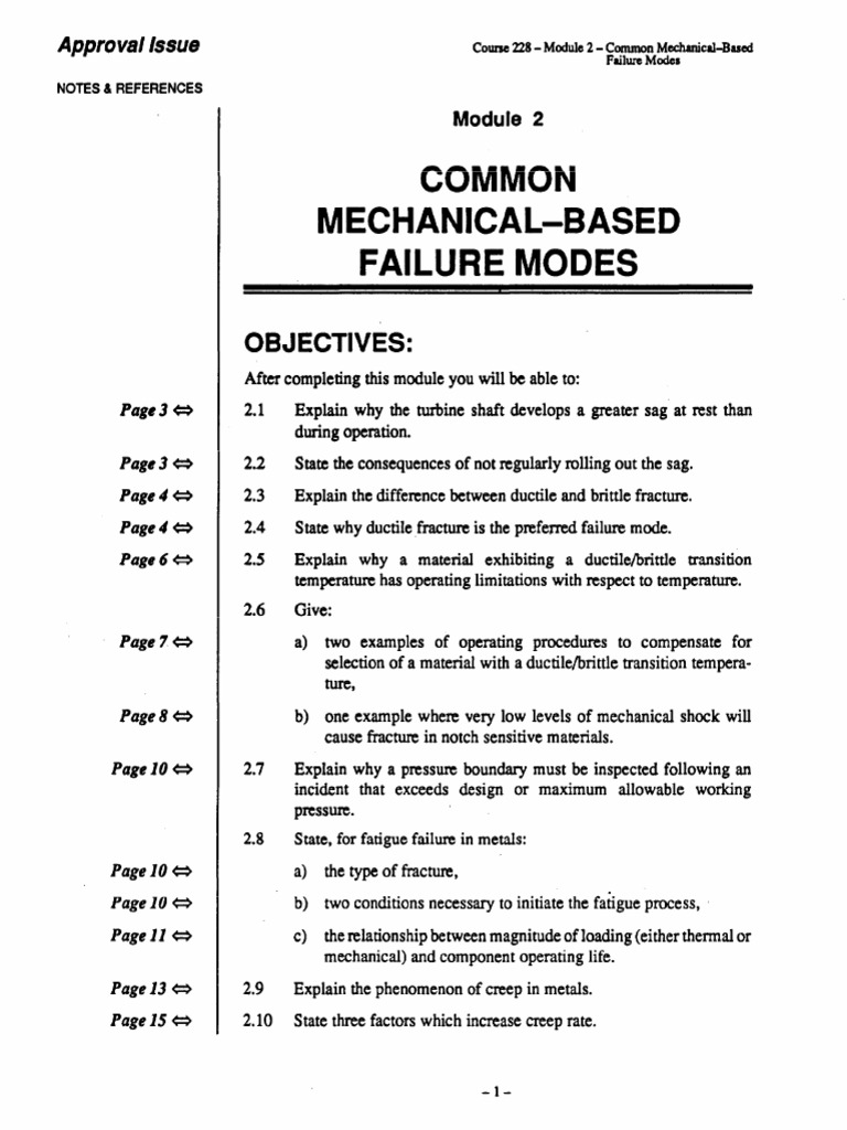 Common Mechanical Based Failure Modes | PDF