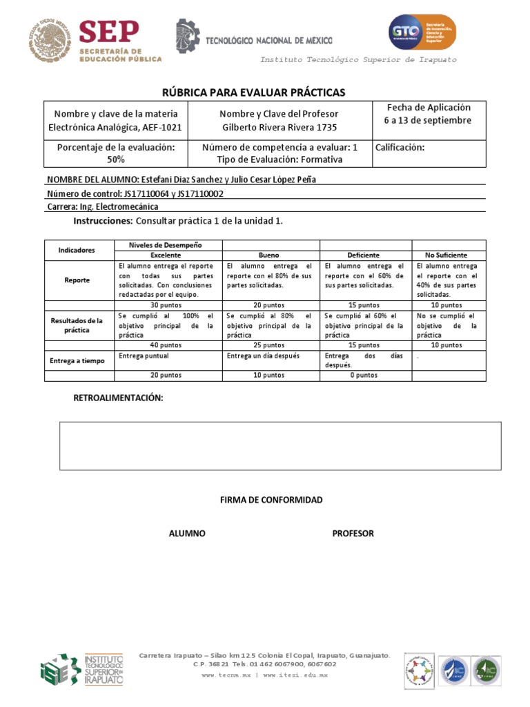 Practica 1 - Diodo Zener (Estefani Diaz y Julio López) | PDF