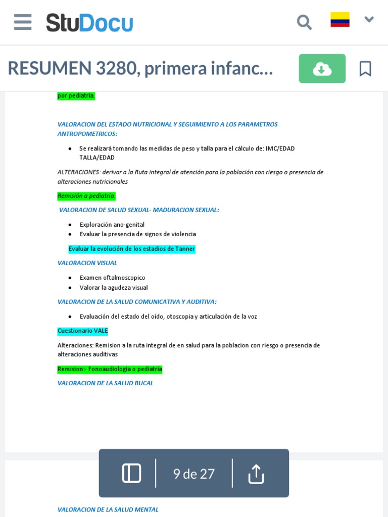 RESUMEN 3280, Primera Infancia, Infancia - Warning TT Undefined Function 22 PRIMERA INFANCIA ...